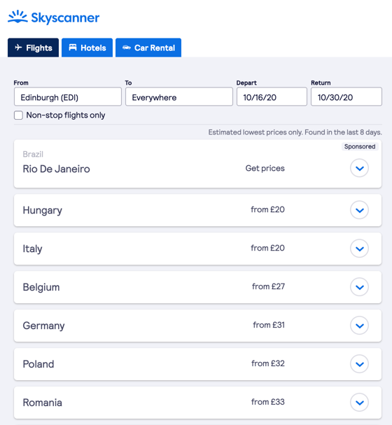 Advertising Formats & Specifications | Skyscanner Partners