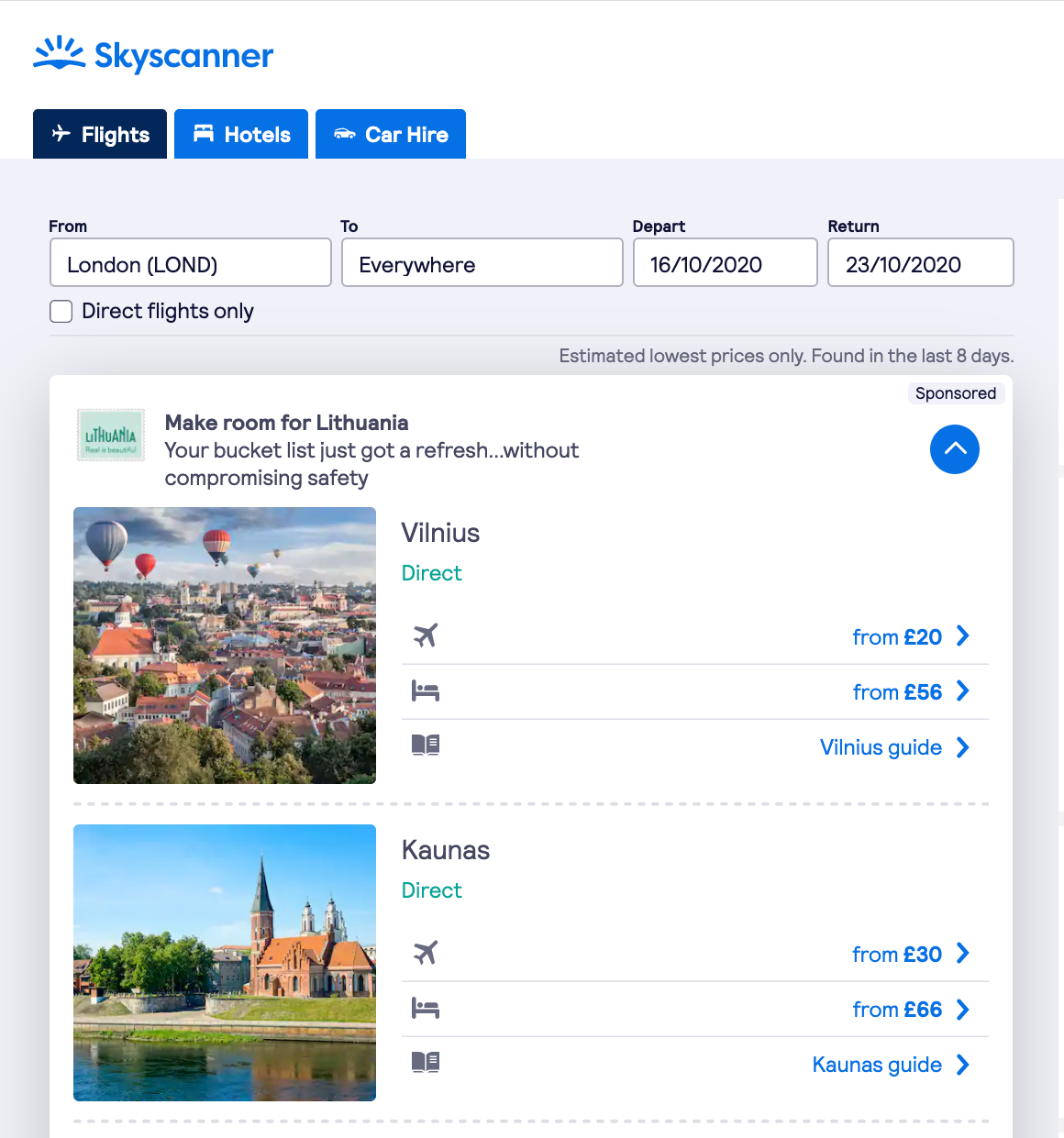 Advertising Formats & Specifications | Skyscanner Partners